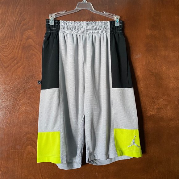 Jordan | Shorts | Gray Neon Air Jordan Basketball Shorts | Poshmark